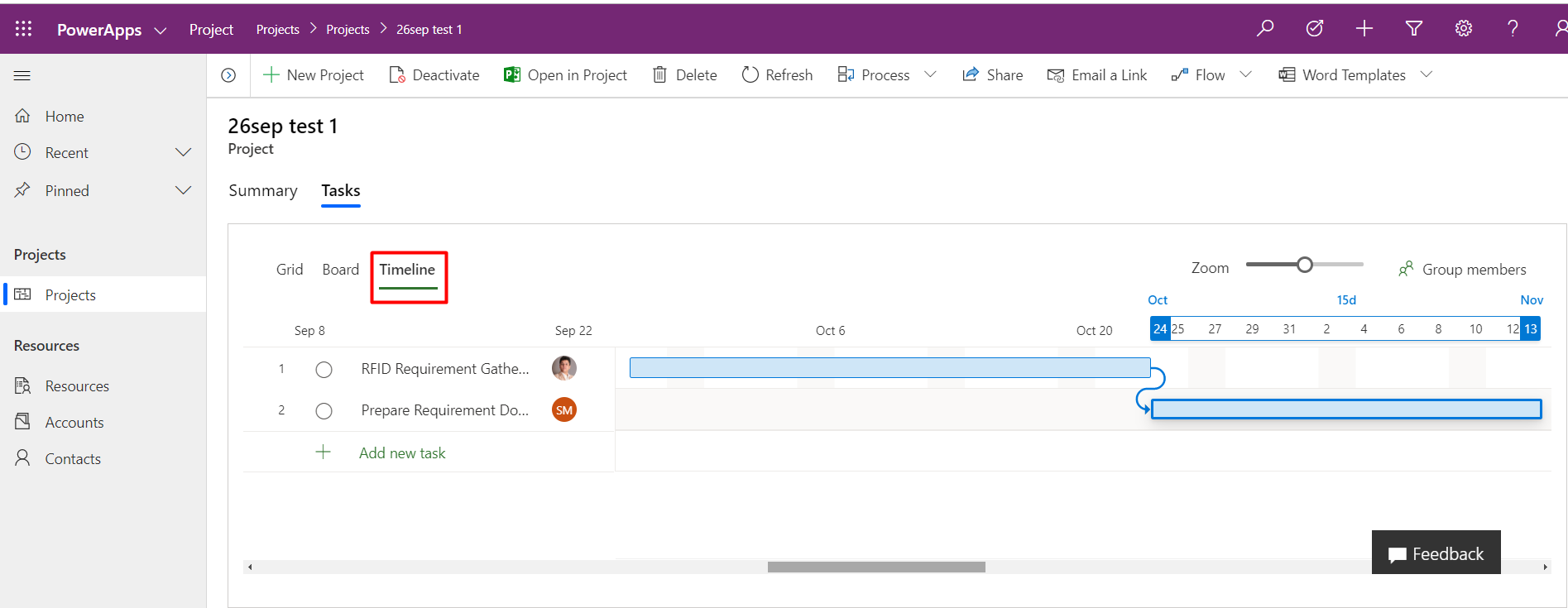 First cut review of new D365 Project Service – D365 Feeds