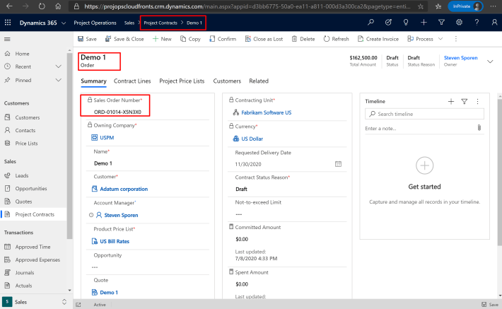 How do Contract, Milestones and Projects flow between D365 CE to F&O in ...