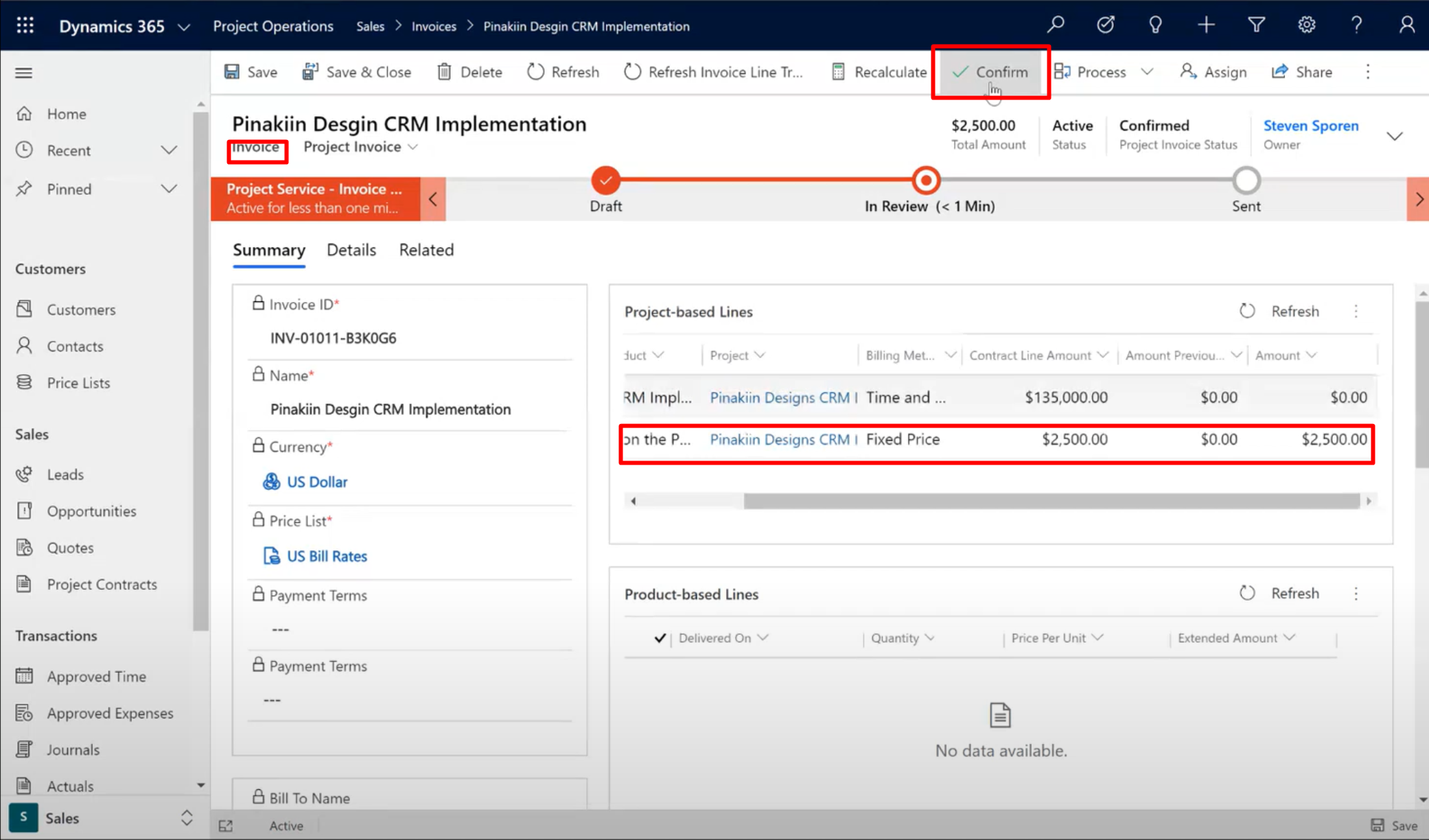 How to Post the Fixed Bid and Time and Material based invoice in F&O in ...