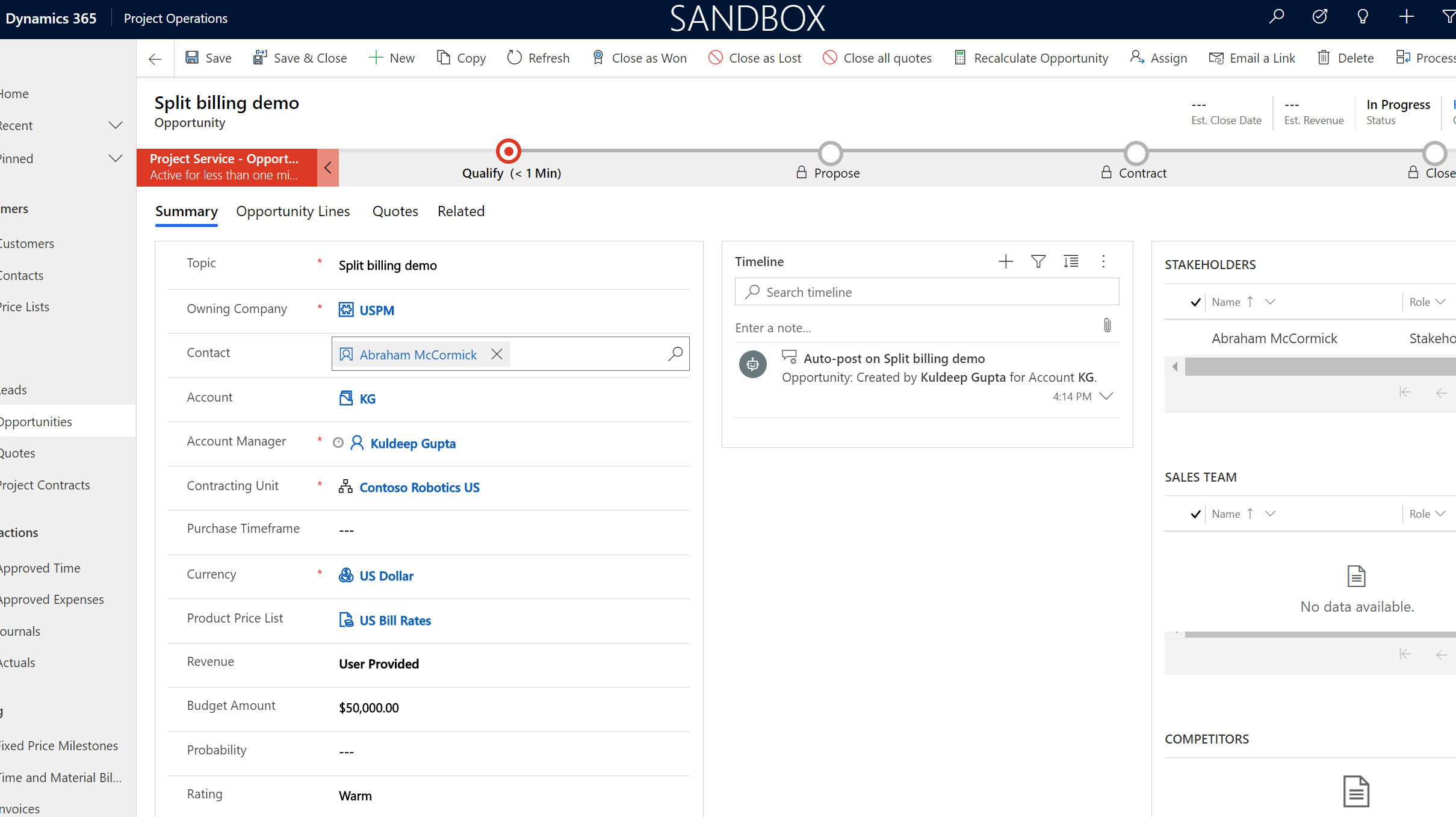 How to do split billing in D365 Project Operations? – D365 Feeds