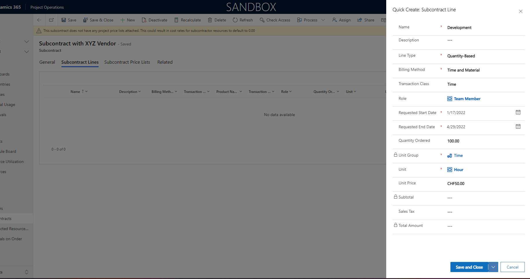 Unwinding Sub-Contracting in Dynamics 365 Project Operations – D365 Feeds