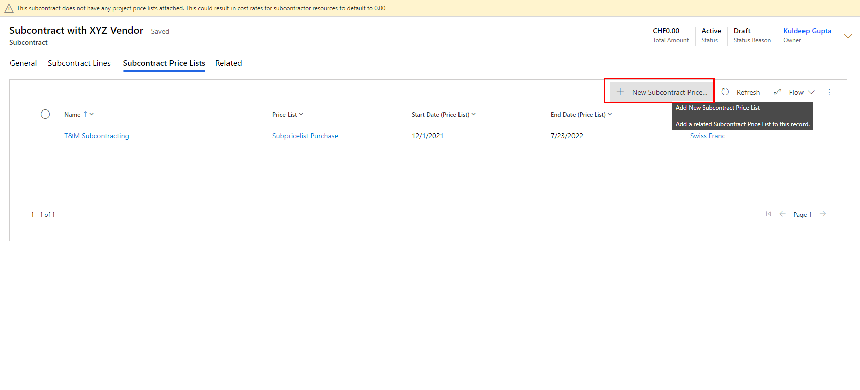 Unwinding Sub-Contracting in Dynamics 365 Project Operations – D365 Feeds