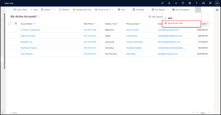 Filter Grid data, and Save results as a View – D365 Feeds