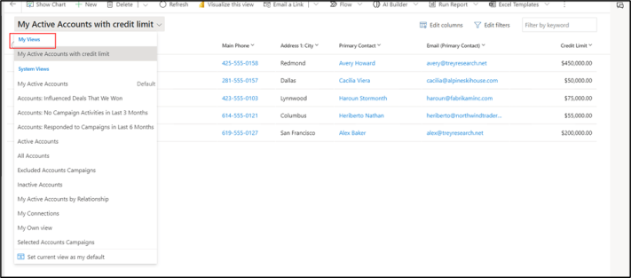 Filter Grid data, and Save results as a View – D365 Feeds