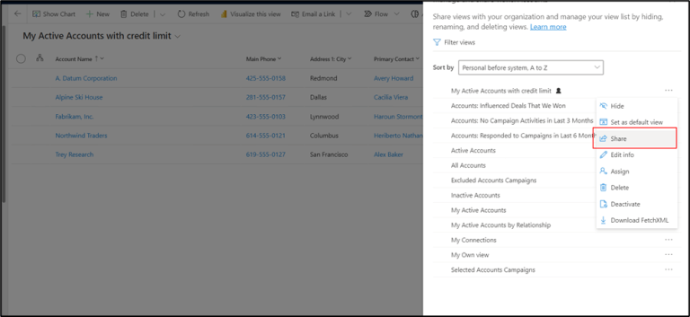 Filter Grid data, and Save results as a View – D365 Feeds