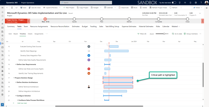 Critical Path & Advanced Task Dependencies in Project Operations – D365 ...