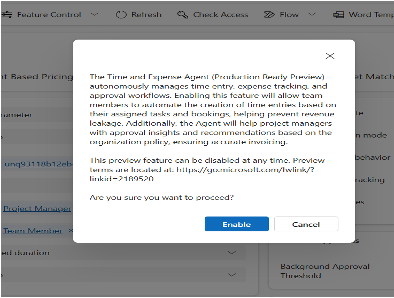Time and Expense Entry Agent Approval – using MS Copilot – D365 Feeds