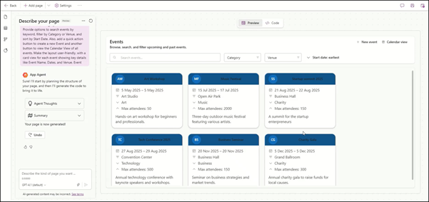 Generative Pages in Model-Driven Apps – D365 Feeds