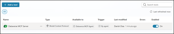 Using the Dataverse MCP Server in Copilot Studio – D365 Feeds