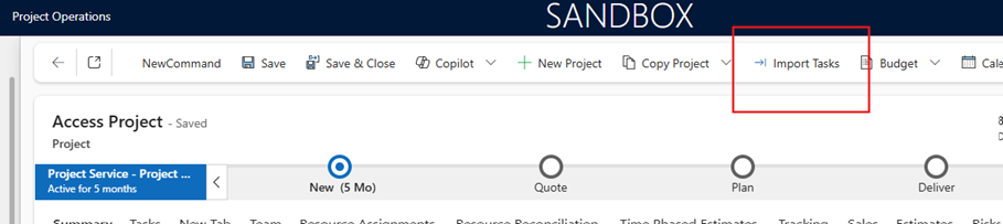 Import Tasks from Other Projects in Project Operations – D365 Feeds